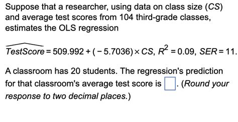[solved] suppose that a researcher using data on class s
