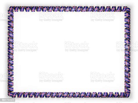 프레임과 리본 아이슬란드 깃발 황금 밧줄에서 테두리의 테두리 3 차원 일러스트 레이 션 공란에 대한 스톡 사진 및 기타 이미지 공란 교육 디자인 Istock