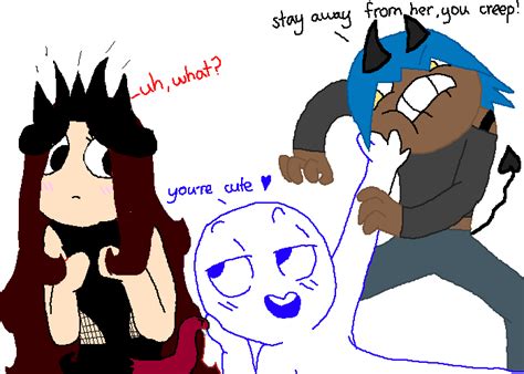 Pixilart Stay Away From Her You Creep Collab By Baddie Is In Th