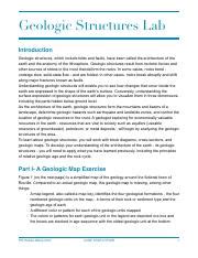 Geologic Structures Lab Pdf Geologic Structures Lab Introductio Geologic Structures Which