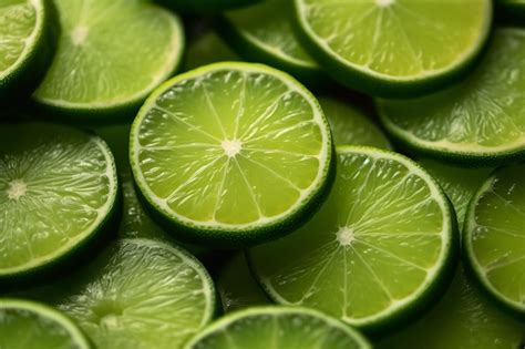 Premium Ai Image Lime Slice Closeup Generate Ai