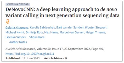 Denovocnn：一种在ngs数据中进行新发突变分析的深度学习方法 Deeptrio 变异 工具包