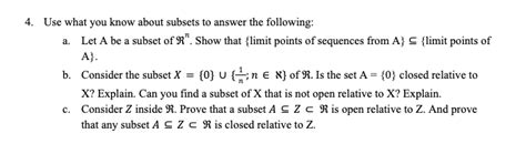 Solved Use What You Know About Subsets To Answer The Chegg Com