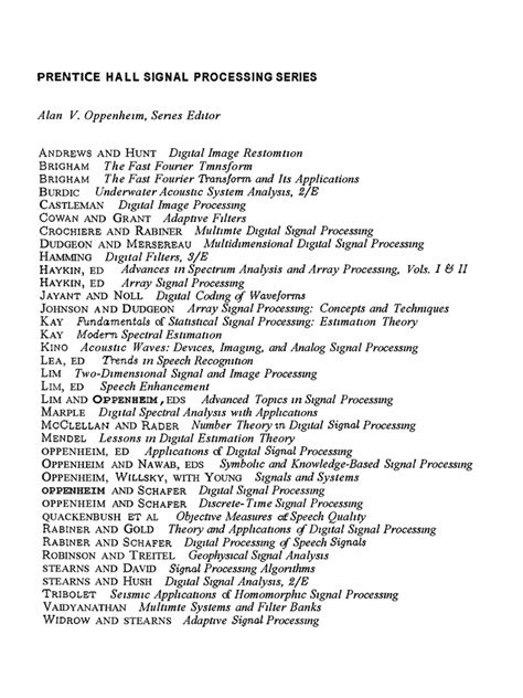 Fundamentals Of Statistical Signal Processing Volume I Estimation