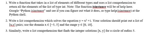Solved Write A Function That Takes In A List Of Elements Chegg