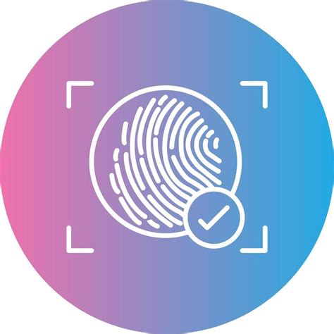 Fingerprint Line Gradient Circle Icon 43428944 Vector Art At Vecteezy