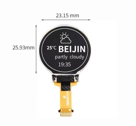0 75inch 128x128 Round Oled Display Panel Ssd1327 Small Oled Screen Connector 15pin Spi I2c Oled