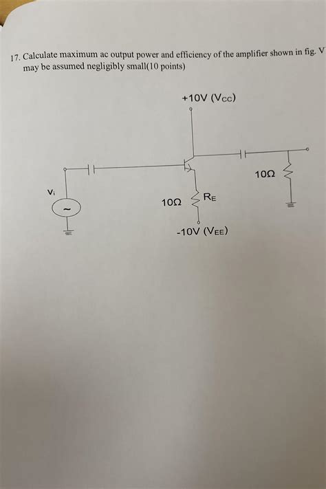 solved 17 calculate maximum ac output power and efficiency