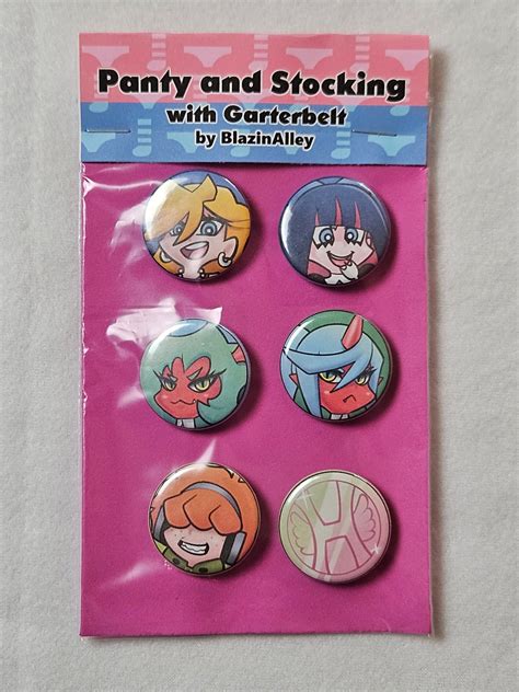 Panty And Stocking Pin Set Etsy