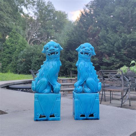 Turquoise Foo Dogsalways A Hit This Decorator Pair Are Pair Are