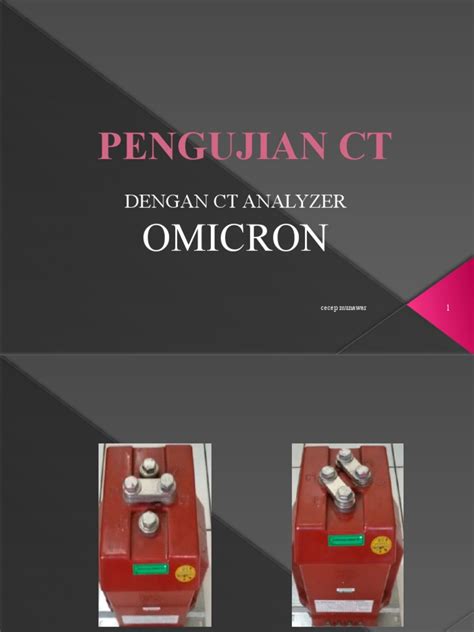 Pengujianct Dengan Ct Analyzer Omicron Pdf