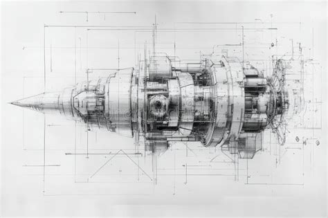 Sketching A Part Of An Abstract Shape On Paper Graphic Drawing Of The Part Stock Illustration