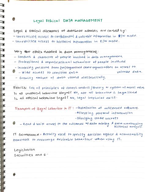 csit115 notes legal ethical data management data management