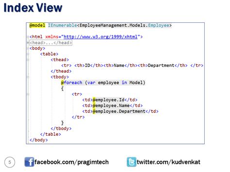 Sql Server Net And C Video Tutorial List View In Core Mvc