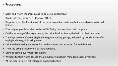 Screening Models Diuretics And Analgesics Ppt