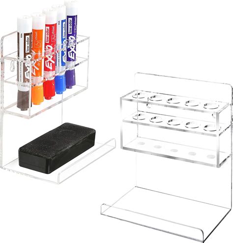 Myt Wall Mounted Clear Acrylic Dry Erase Marker Holder