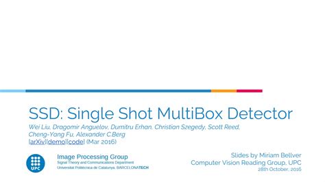 Ssd Single Shot Multibox Detector Upc Reading Group Pdf