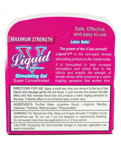 Liquid V For Women Tube Box Female Arousal Stimulating Gel Enhancement Lube EBay
