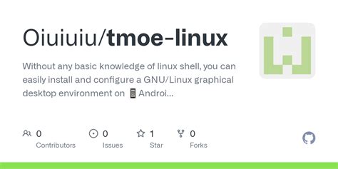 Github Oiuiuiu Tmoe Linux Without Any Basic Knowledge Of Linux Shell You Can Easily Install