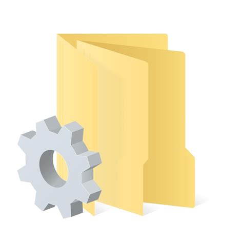 Premium Vector Folder In Folder Computer File With Gear Icon Settings