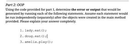 solved part 1 constructor chaining imagine that the