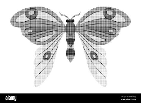 retro halftone butterfly background butterfly of halftone dots collage