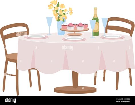 Festive Board Semi Flat Color Vector Object Stock Vector Image And Art