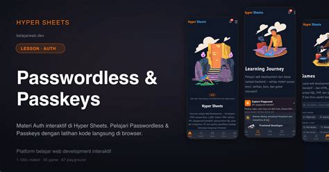 Latihan 1 Passwordless And Passkeys — Auth — Hyper Sheets