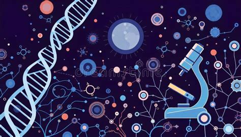 Scientific Research Dna Microscope Molecules Network Innovation Ai