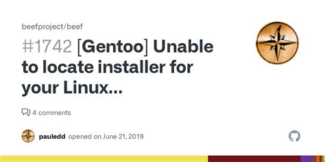 Gentoo Unable To Locate Installer For Your Linux · Issue 1742