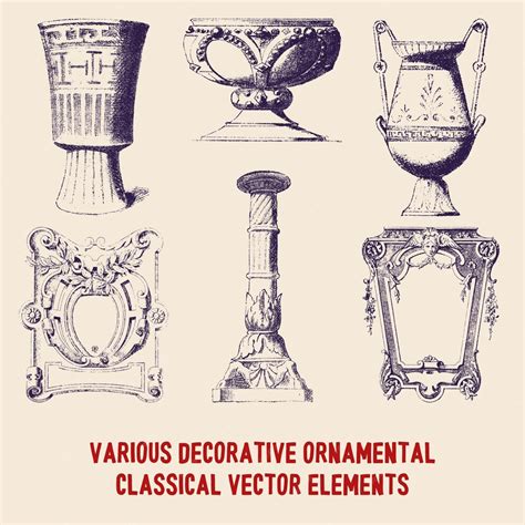 Premium Vector Various Decorative Ornamental Classical Vector Elements