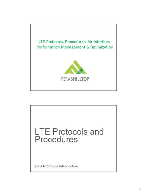 Lte Protocol Procedure Performance Management And Optimization Training Lte Protocol Procedure Performance Management And Optimization Training