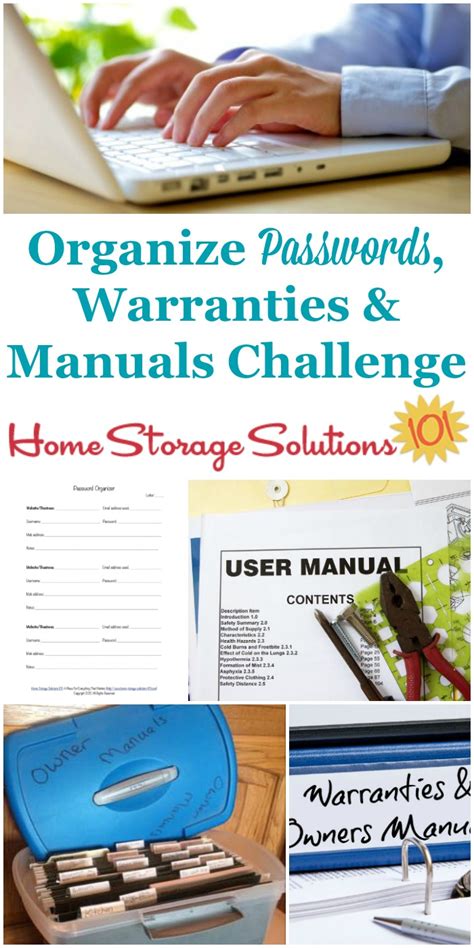 How To Organize Passwords Plus Warranties And Manuals