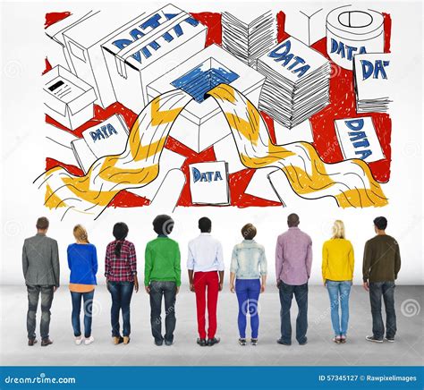 Data Information Overflow Excess Sketch Concept Stock Image Image Of Rear View 57345127