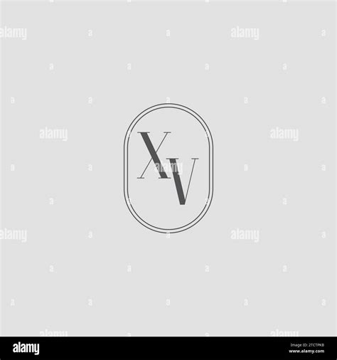 Initial XV Wedding Monogram Logo Design Vector Graphic Stock Vector Image Art Alamy