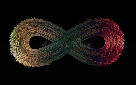Detailed And Colorful Infinite Or Endless Loop 3d Illustration Stock