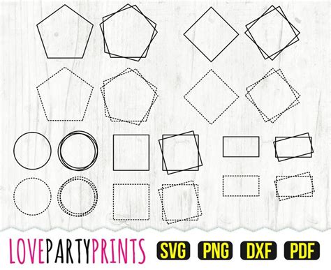 Frames Bundle Svg Dxf Png Pdf Square Frame Svg Rectangle Frame Svg