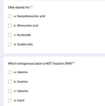 Genetics And DNA Assessment GOOGLE FORMS QUIZ By Curt S Journey TPT