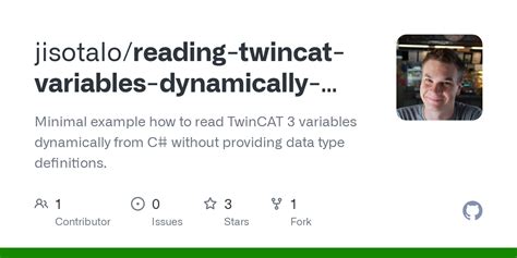 Github Jisotaloreading Twincat Variables Dynamically Using Csharp Minimal Example How To