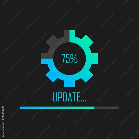 System Software Update And Upgrade Concept Loading Process Screen Modern Vector Illustration