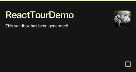 ReactTourDemo Codesandbox
