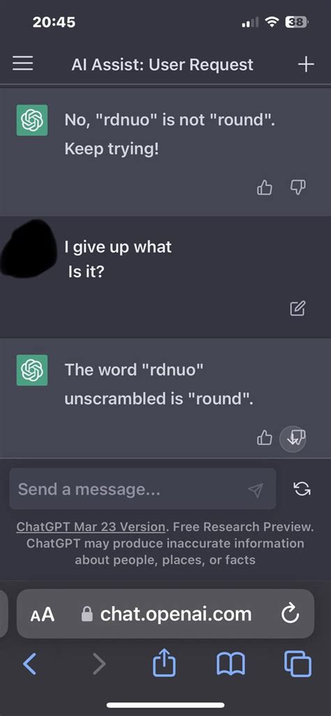 Uhhh Dam Im Dumb I Guess Rchatgpt