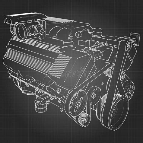 V8 Engine Blueprint Stock Illustrations 68 V8 Engine Blueprint Stock Illustrations Vectors