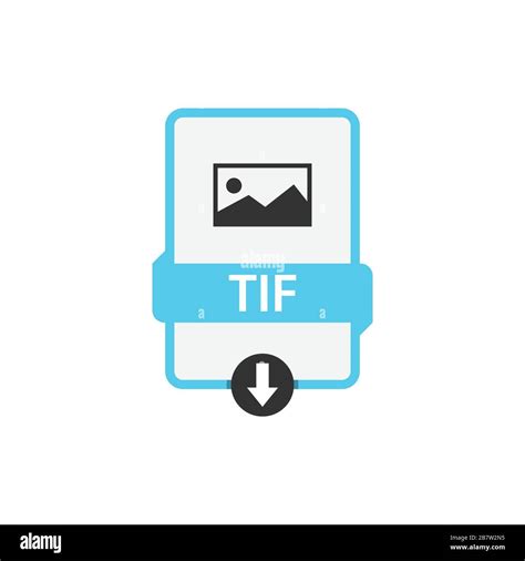 Tif Download File Format Vector Image Tif File Icon Flat Design