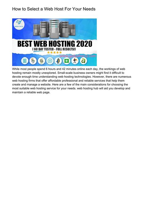 How To Select A Web Hosting Service For Your Needsvlaia Pdf Pdf Docdroid