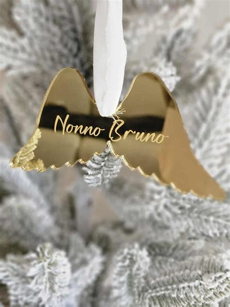 Angel Wing Bauble Memorial Wings Personalised Ornament Etsy Australia