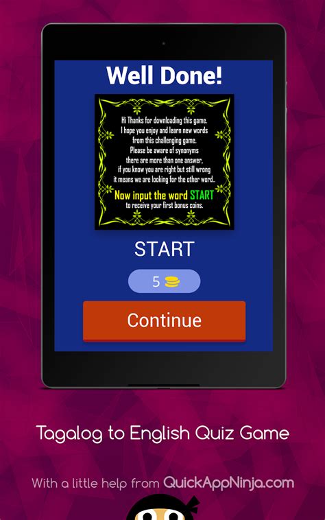 Tagalog To English Quiz Game For Android Download