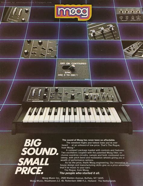 Retro Synth Ads Moog Rogue Keyboard