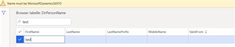 onvalidatedfield table event handler method in dynamics 365 fando