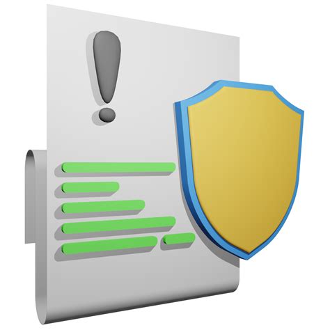 3d Illustration Of Security Warning On Document Or File In A Computer Storage File Infected